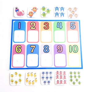 Monster Counting Activity, Numbers 1 to 10 Count, Preschool Counting ...