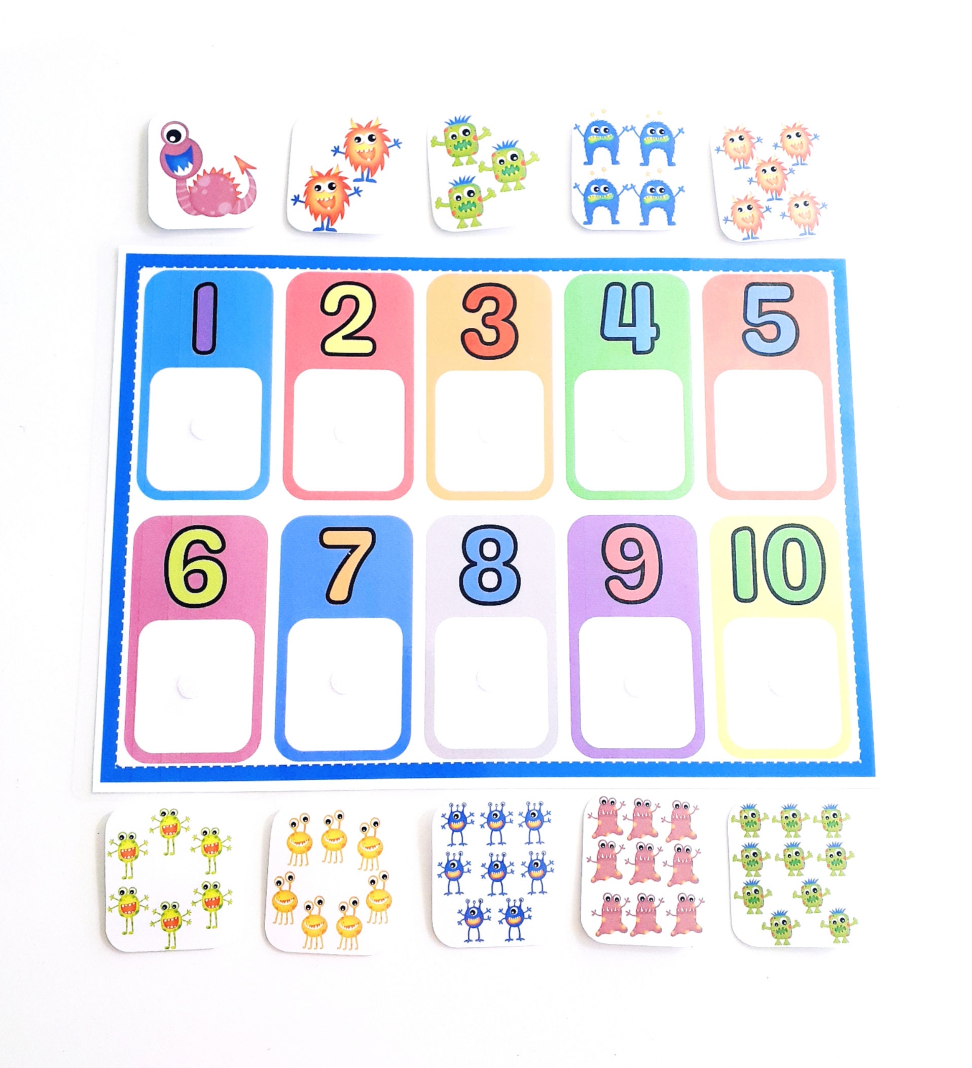 Monster Counting Activity Numbers 1 to 10 Count Preschool - Etsy