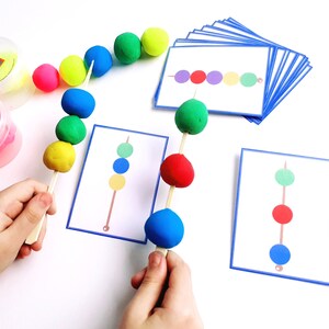 Play Dough Sequences, Pattern Activity With Play Dough ,fine Motor ...
