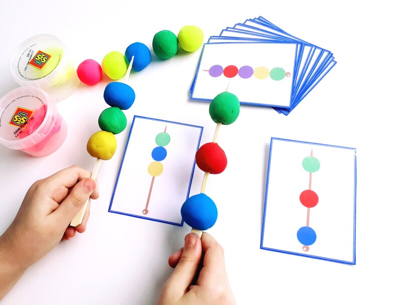 Play Dough Sequences Pattern Activity With Play Dough fine - Etsy