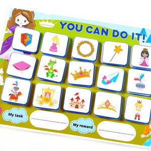 Princess Reward Chart, Printable Behavior Chart, Responsibility Chart ...