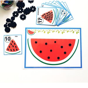 Watermelon Seed Counting Activity for Toddlers and Preschoolers, Learn ...