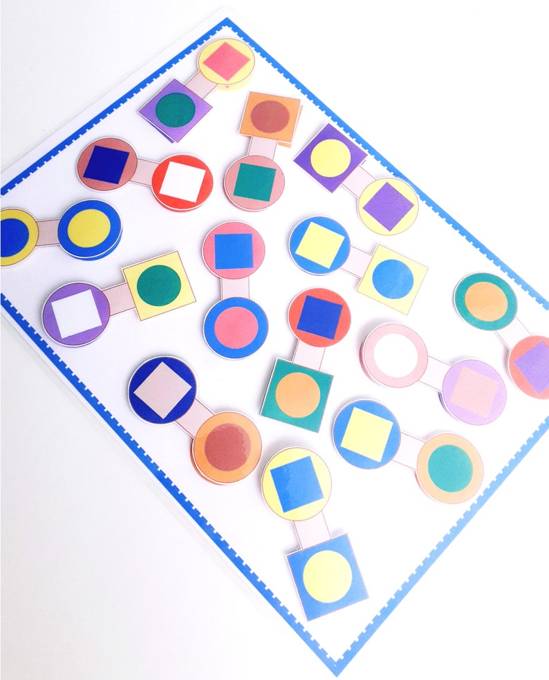 Shape Matching Activity Shape Matching Game Fine Motor - Etsy