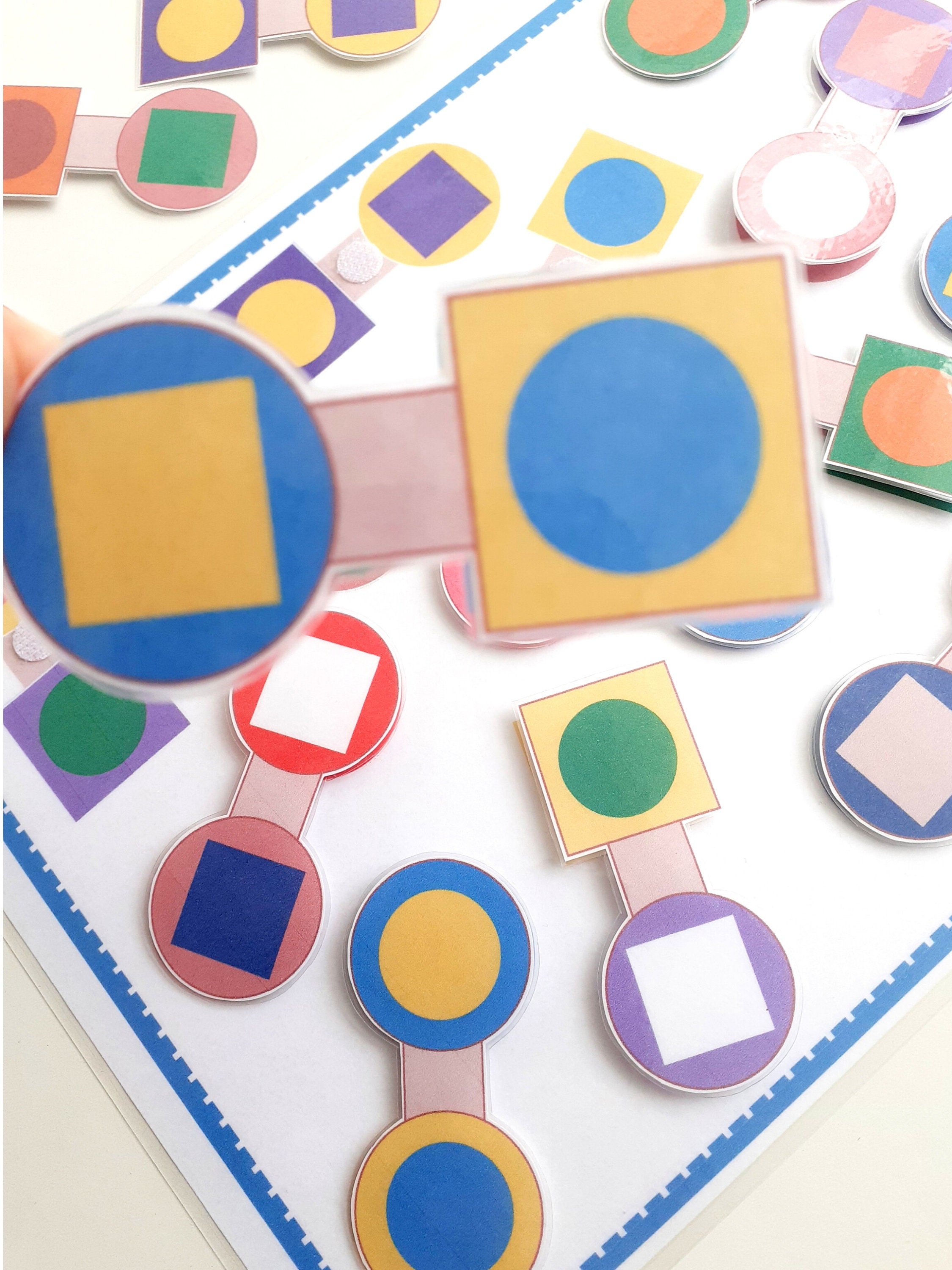 Shape Matching Activity Shape Matching Game Fine Motor - Etsy