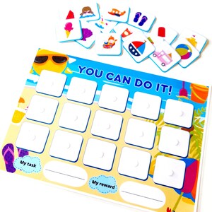 Summer Reward Chart, Printable Behavior Chart, Responsibility Chart ...