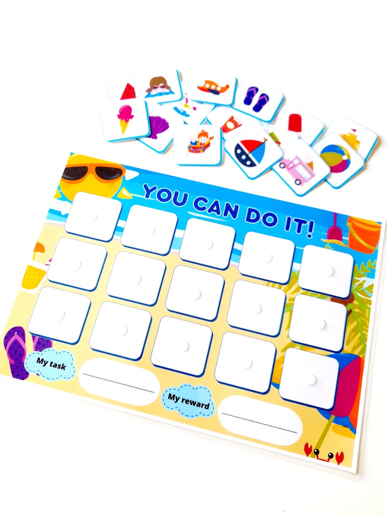 Summer Reward Chart Printable Behavior Chart Responsibility - Etsy