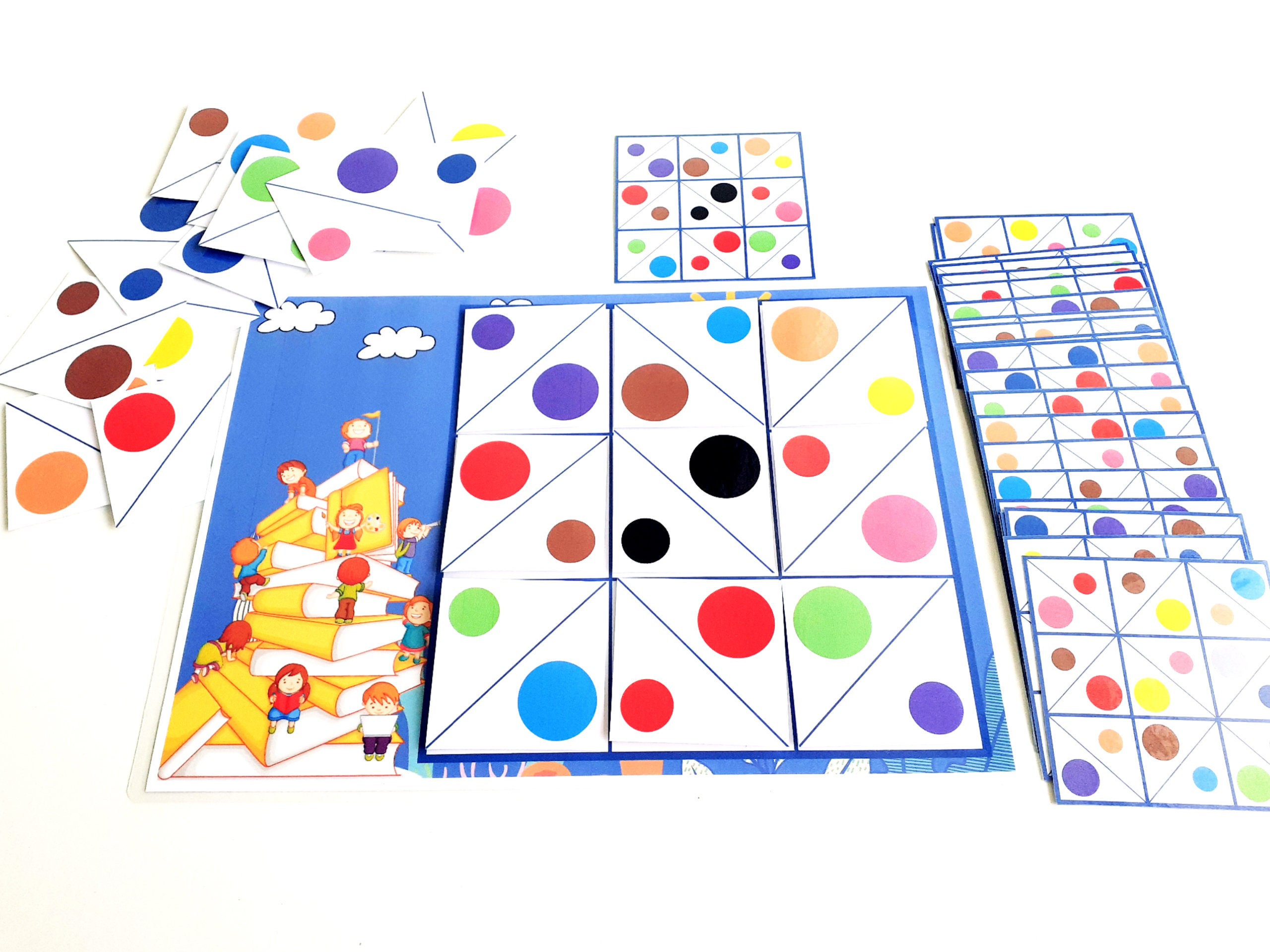 Color Pattern Activity, Pattern Strips, Color Matching Game, Preschool ...