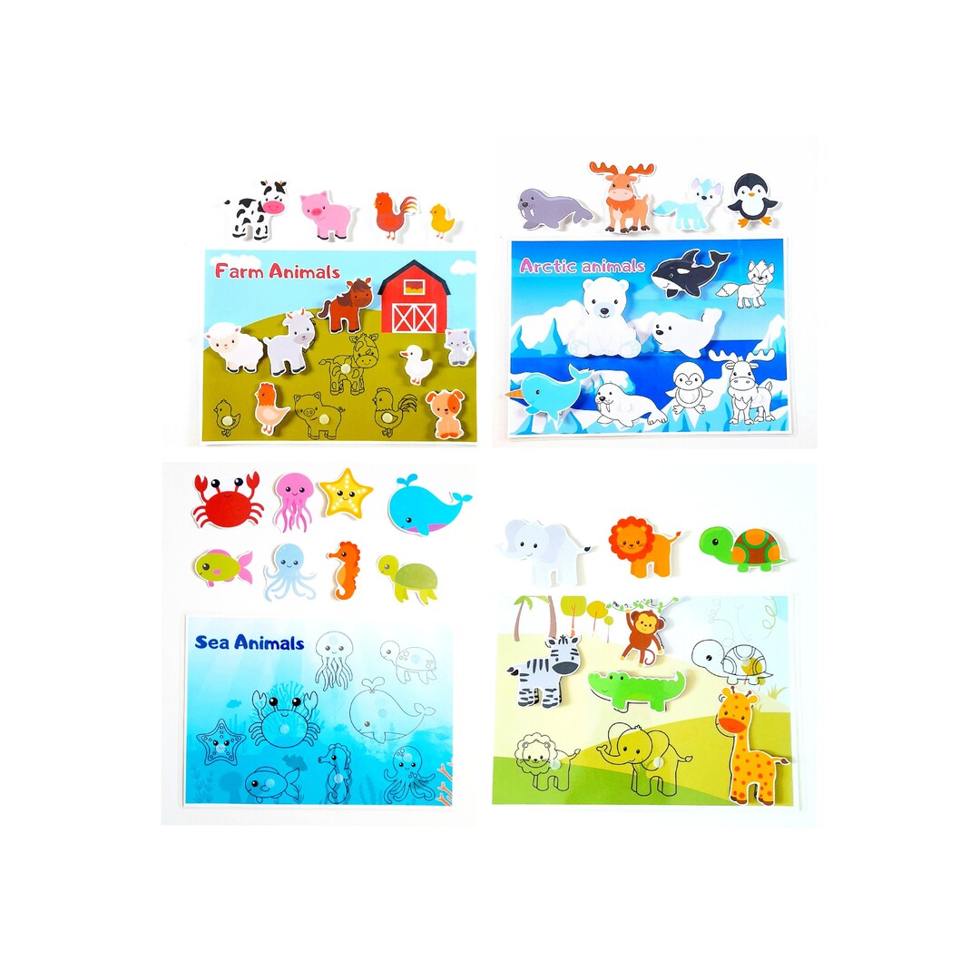 Printable Book of Matching Safari, Sea, Farm and Arctic Animals for ...