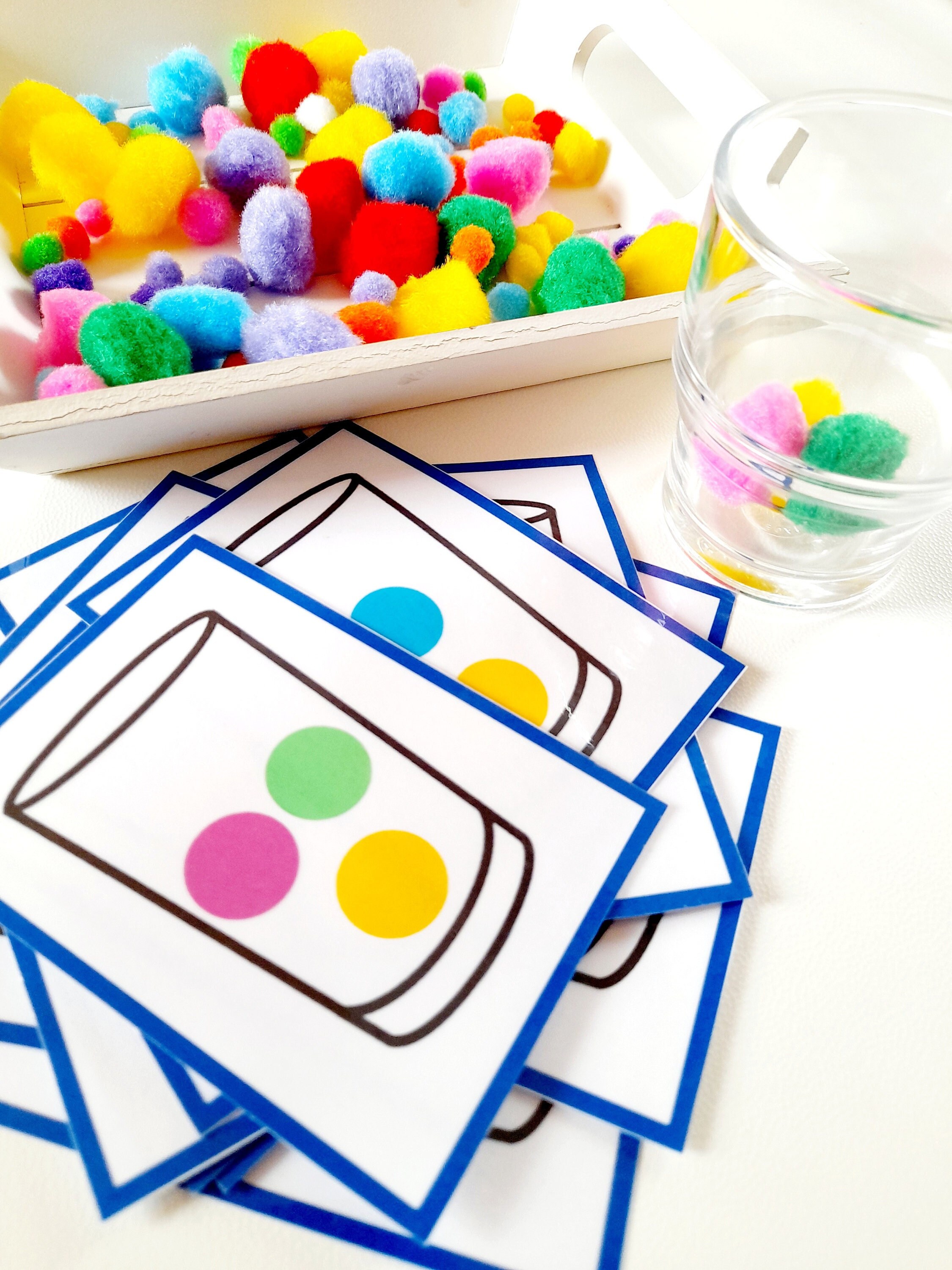 Color Activity With Pompoms and Fine Motor Activities for - Etsy UK