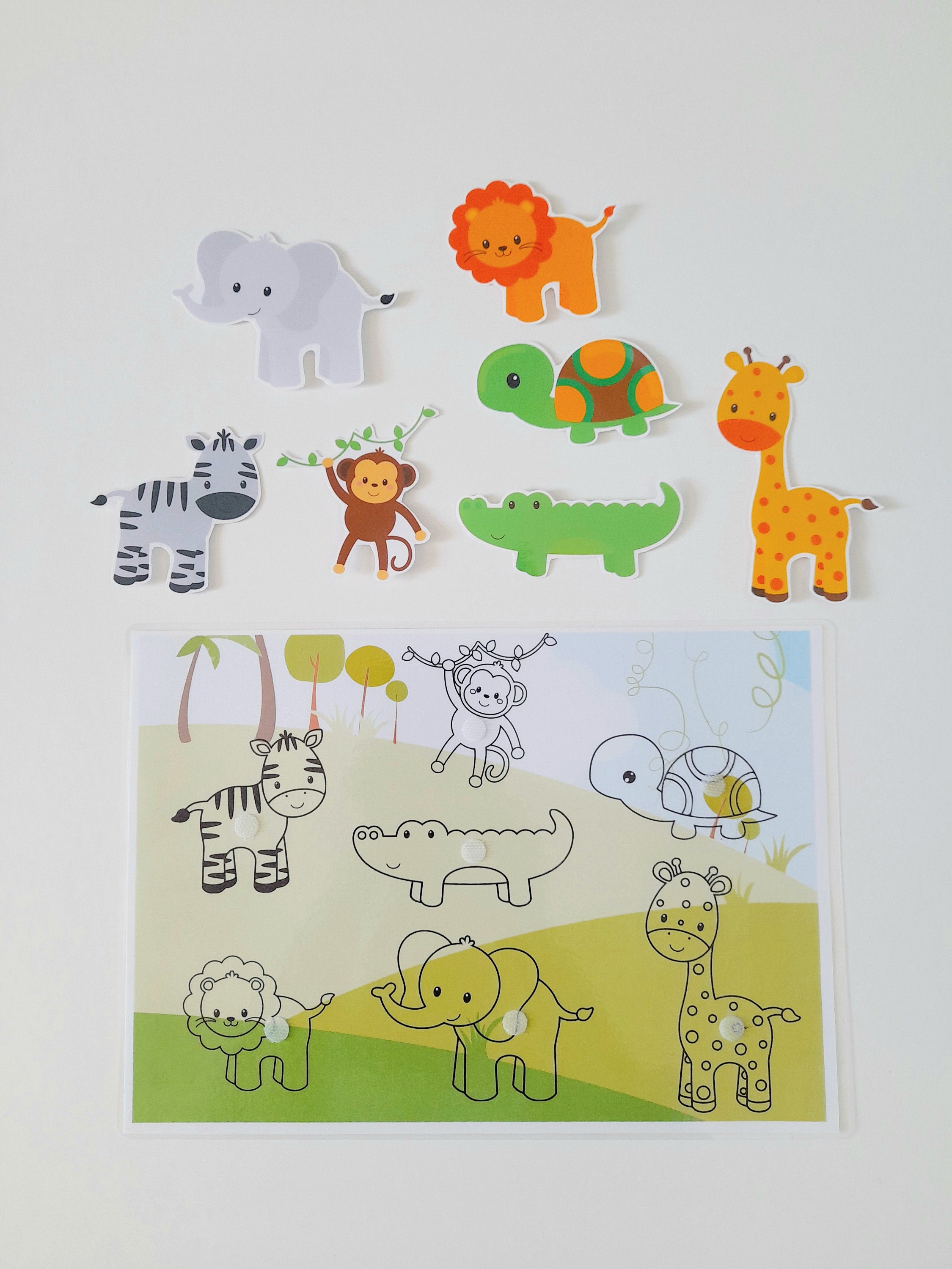 Safari Animal Matching Activity for Toddlers and Preschoolers - Etsy