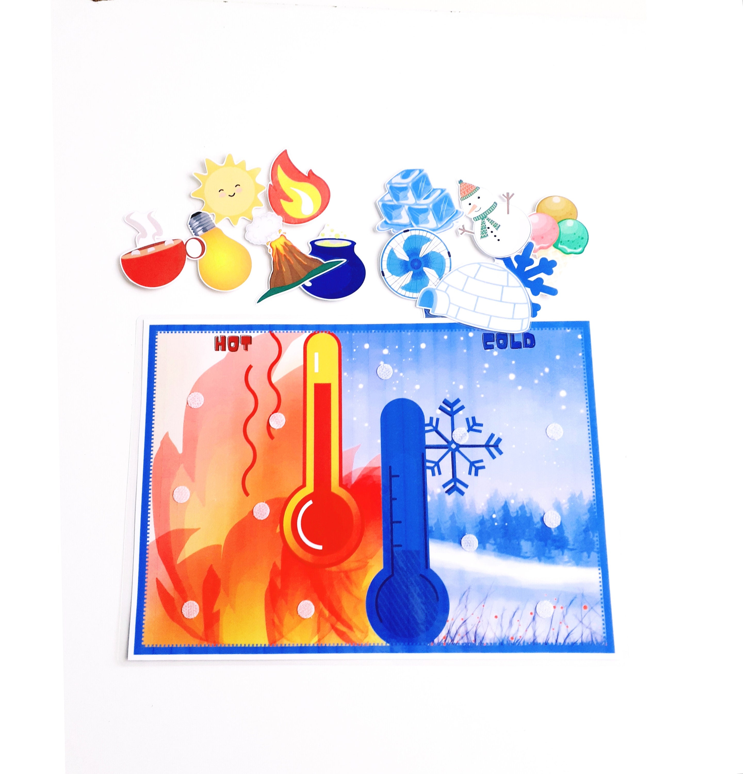 Sorting Activity Printable, Toddler Worksheet Activity Hot and Cold ...