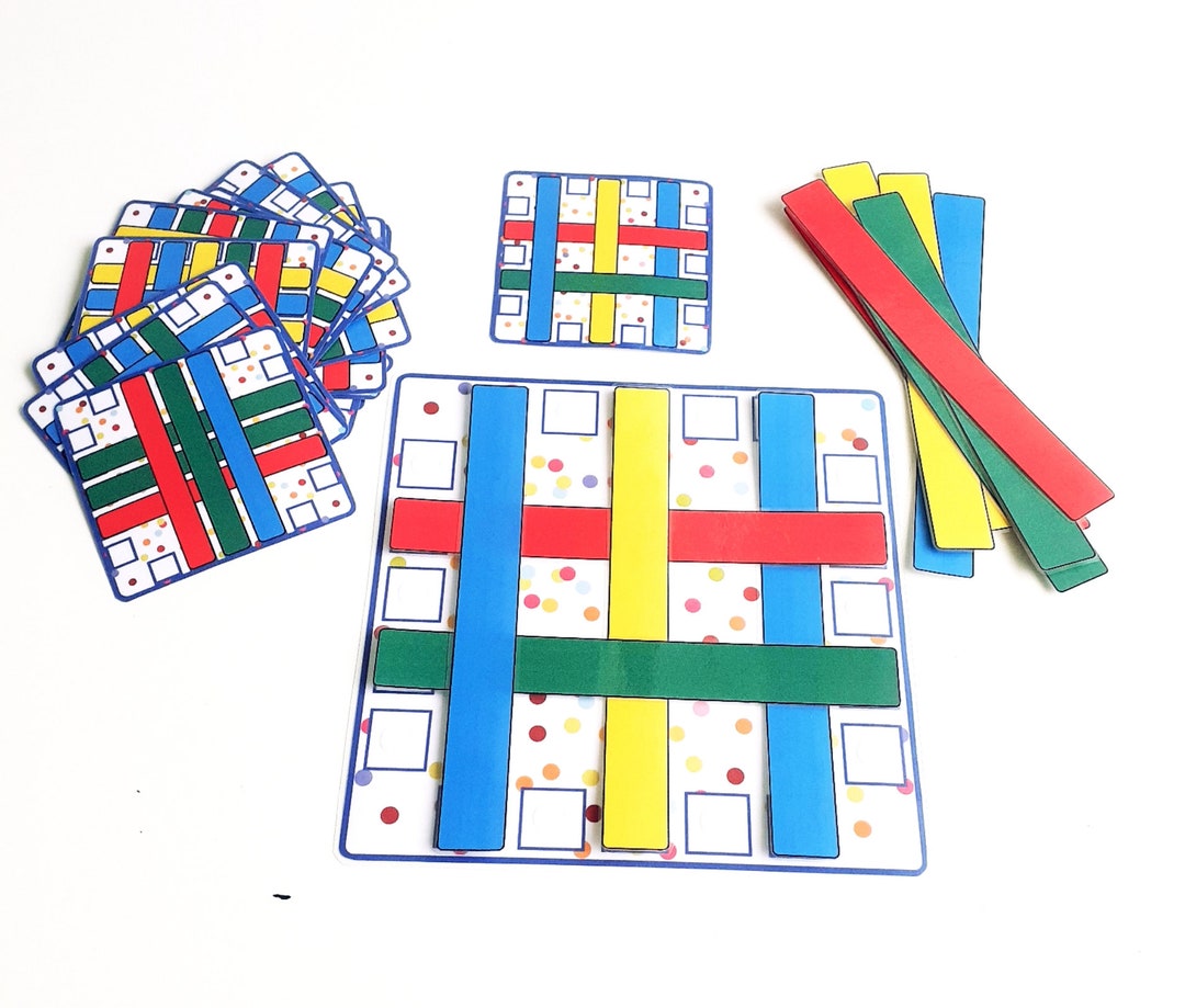 Stick Pattern Activity, Printable Shape Matching Game for Toddlers - Etsy