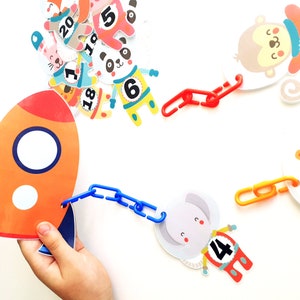 Space Counting Activity, Learn Numbers 1-20, Fine Motor Skills, 1-20 ...