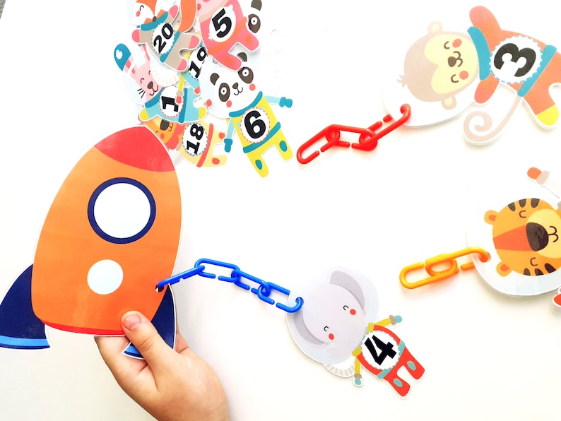 Space Counting Activity, Learn Numbers 1-20, Fine Motor Skills, 1-20 ...