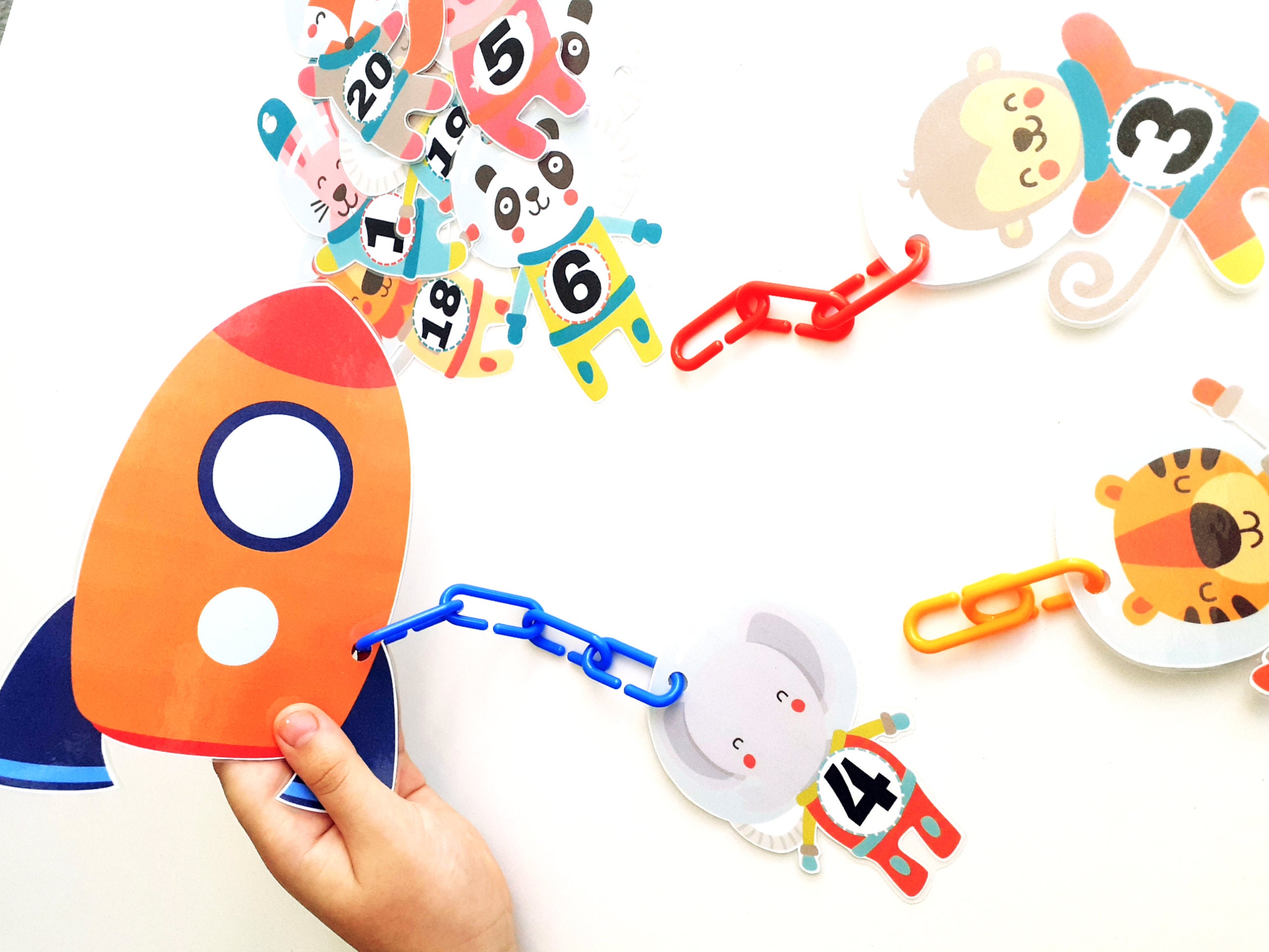 Space Counting Activity, Learn Numbers 1-20, Fine Motor Skills, 1-20 ...