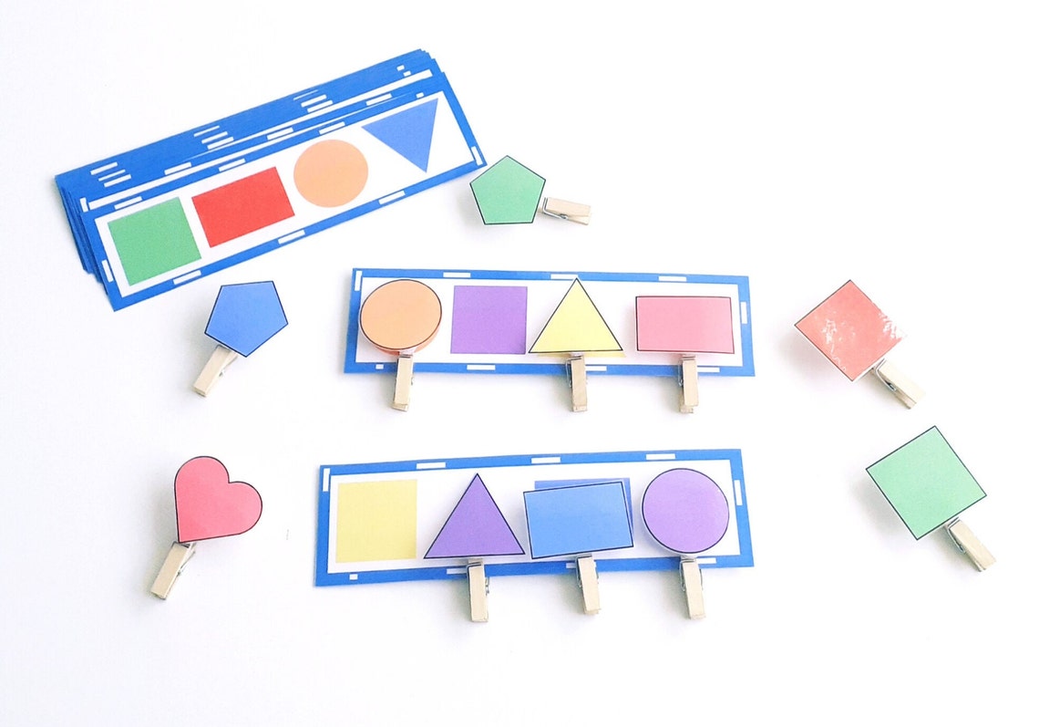 Shape Matching Game Learning Shapes Fine Motor Skills - Etsy