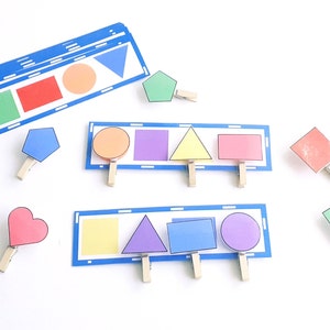 Shape Matching Game, Learning Shapes, Fine Motor Skills - Etsy