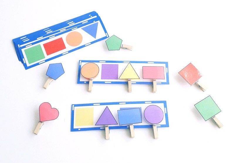 Shape Matching Game, Learning Shapes, Fine Motor Skills - Etsy