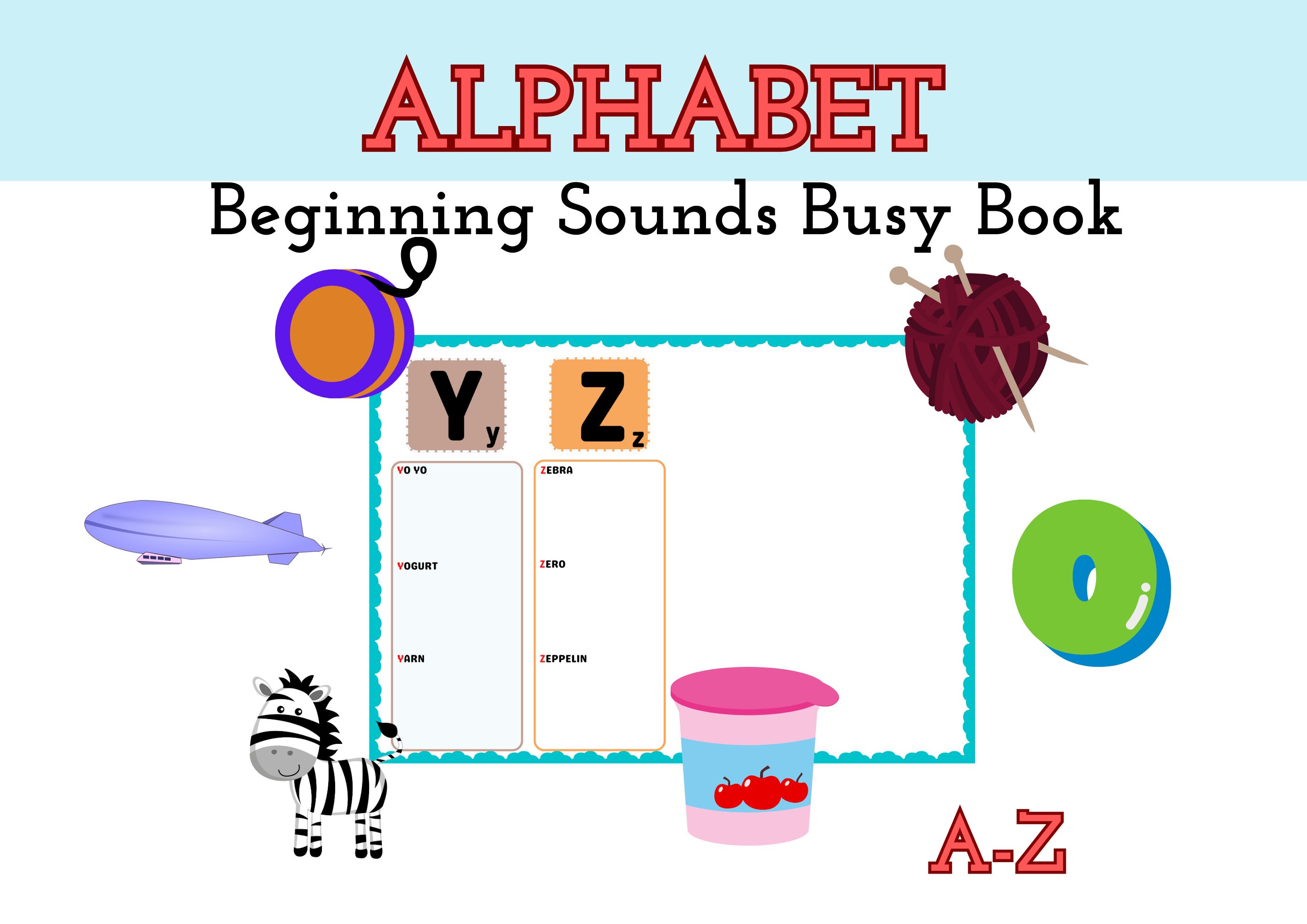 Beginning Sound Worksheet , Beginning Sounds Busy Book, Alphabet ...