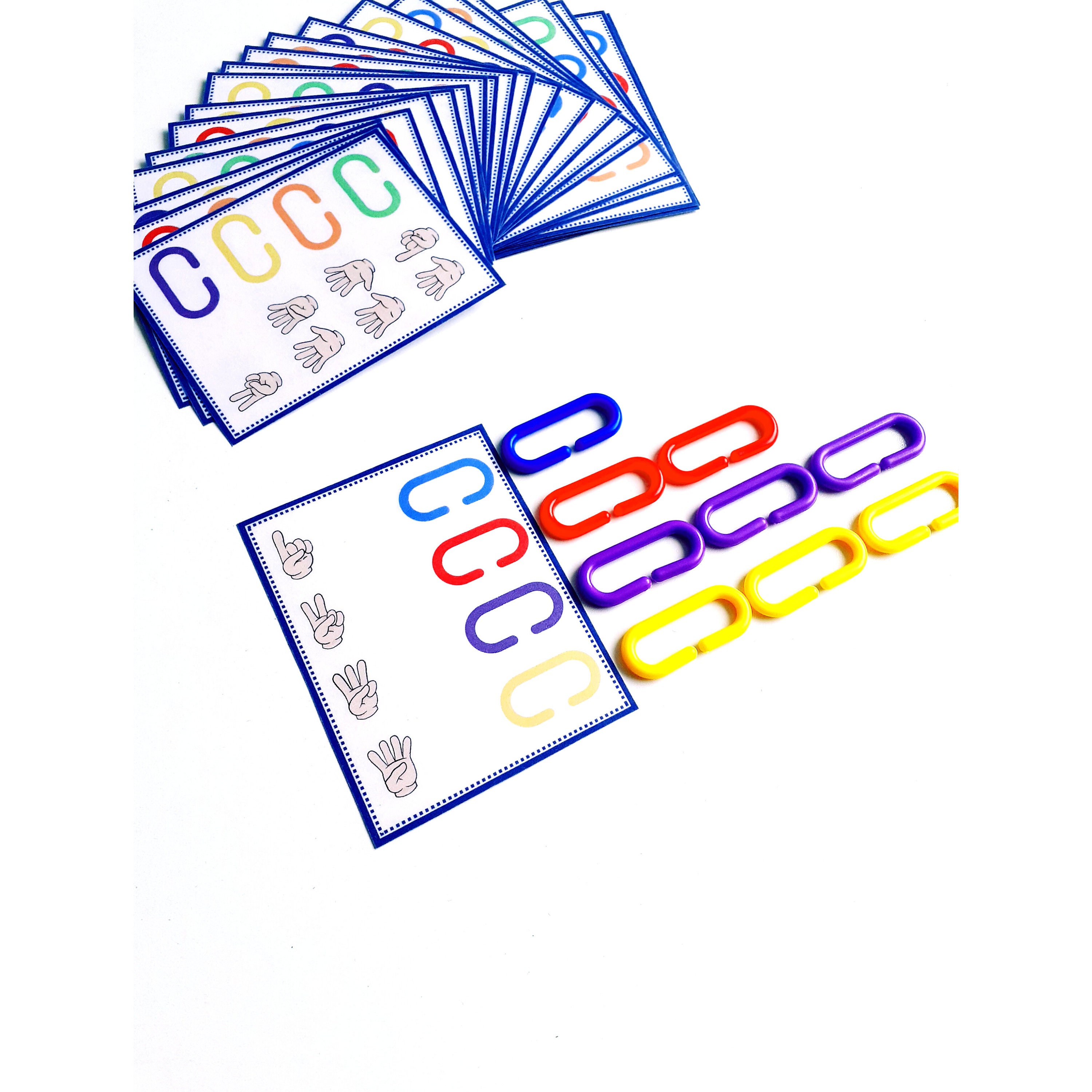 Chains Counting Activity, Counting Toys for Toddlers - Etsy