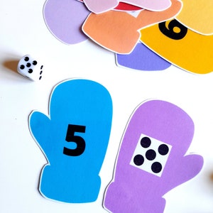 Mitten Counting Activity, Kindergarten Worksheets, Learn to Count 1 to ...