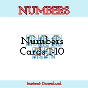 Number Matching Game, Numbers Cardds 1 to 10, Printable Learning ...