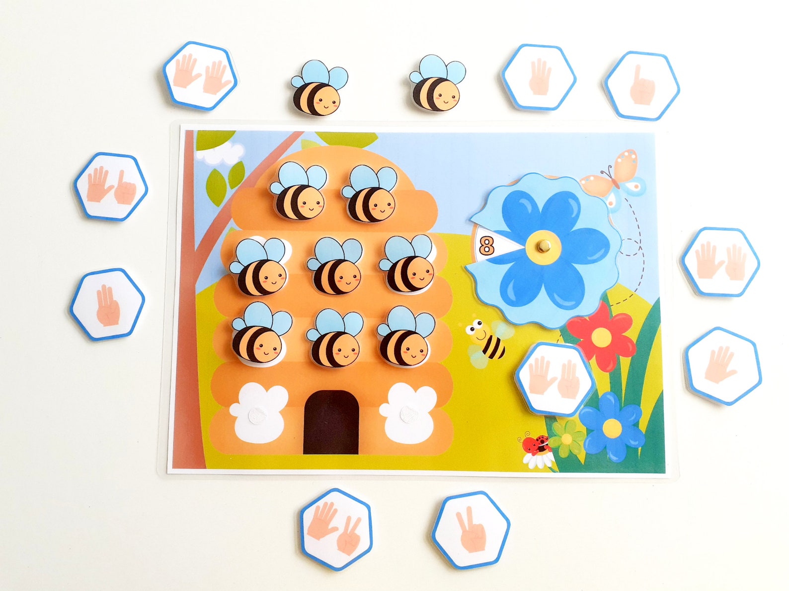 Bee Counting Activity Counting Toys for Toddlers - Etsy