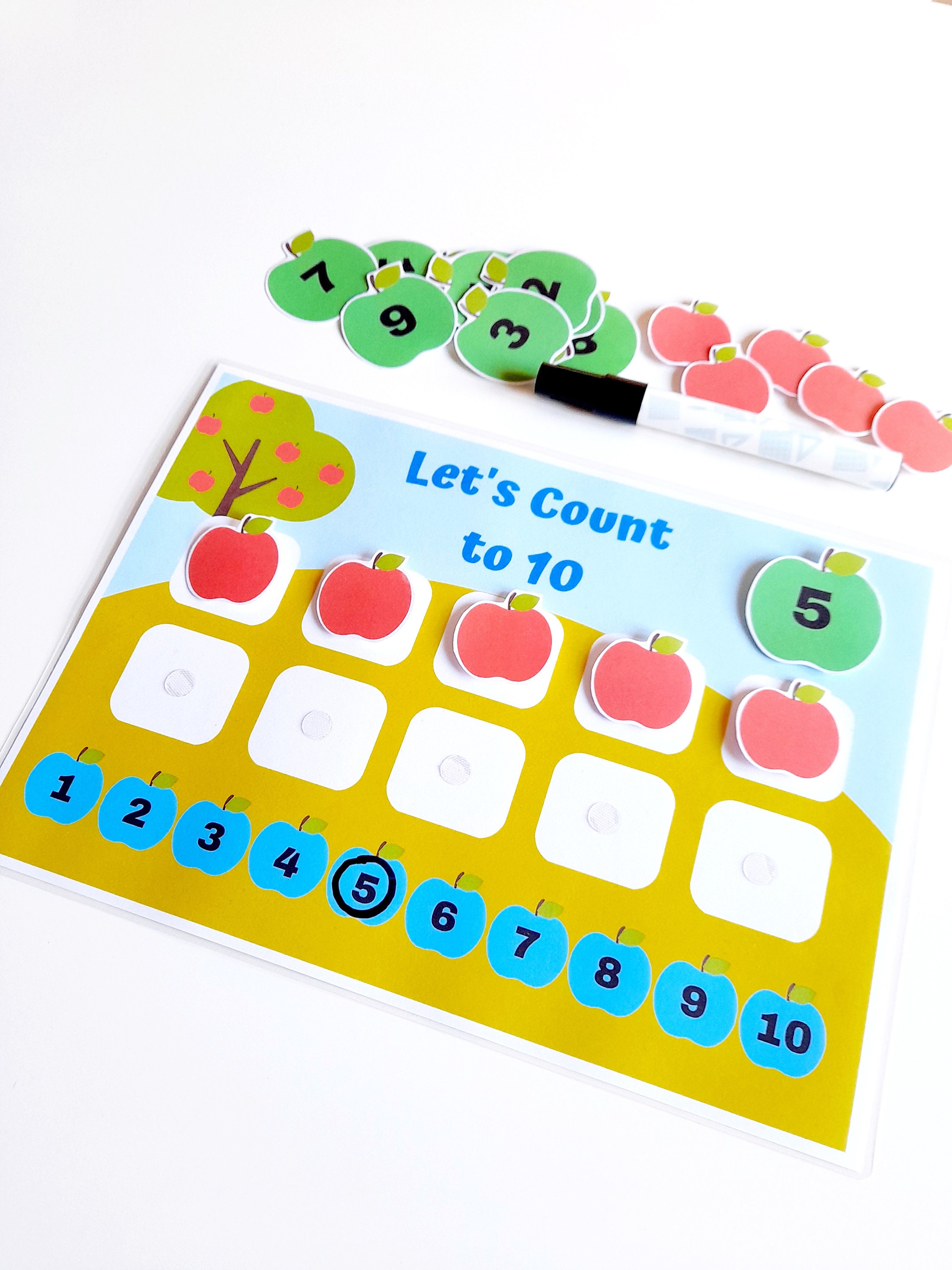 Apple Counting Activity Numbers 1 to 10 Count for Kids - Etsy