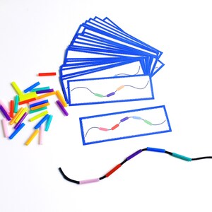 Straw Threading Repeating Pattern Activity and Fine Motor Skills for ...