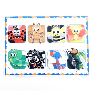 Bug Matching Game, Bug Matching , Animal Matching Activity, Printable ...