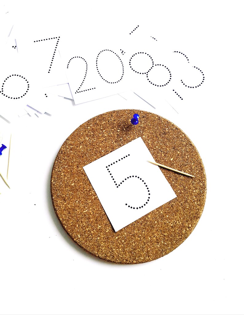 Numbers Pin Poking Activity, Printable Learning Numbers, 0-20 Numbers ...