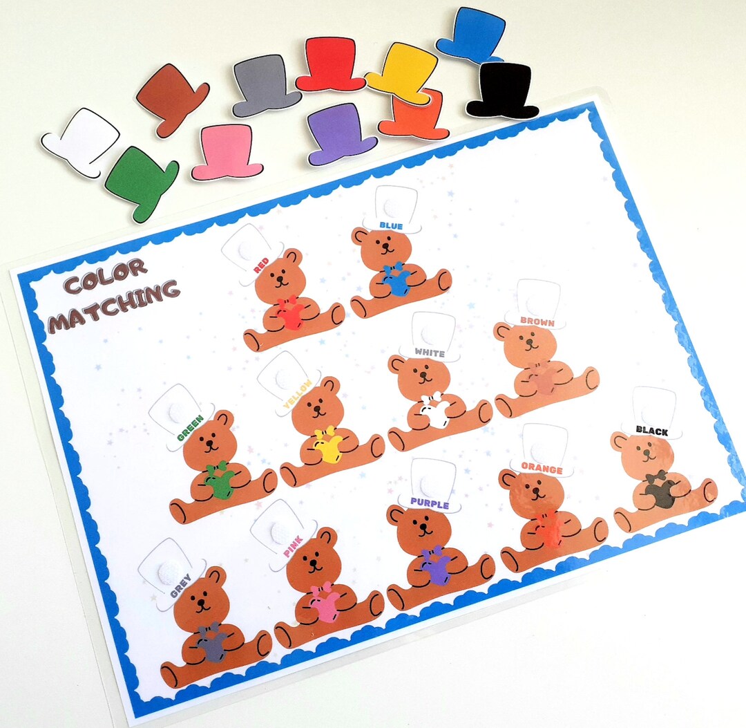 Color Matching Game, Fine Motor Skills - Etsy