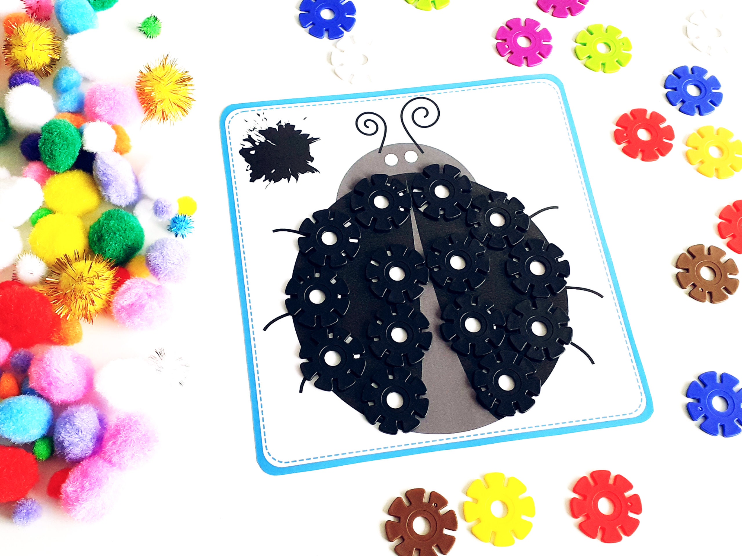 Ladybug Color Sorting Sorting Color Fine Motor Skills Home - Etsy