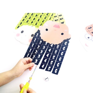 Hair Scissor Skills Activity, Learn Numbers, Cut Activity Worksheets ...