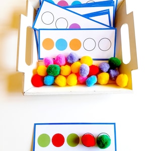 Printable Pattern Activity With Pompoms and Fine Motor Activities for ...