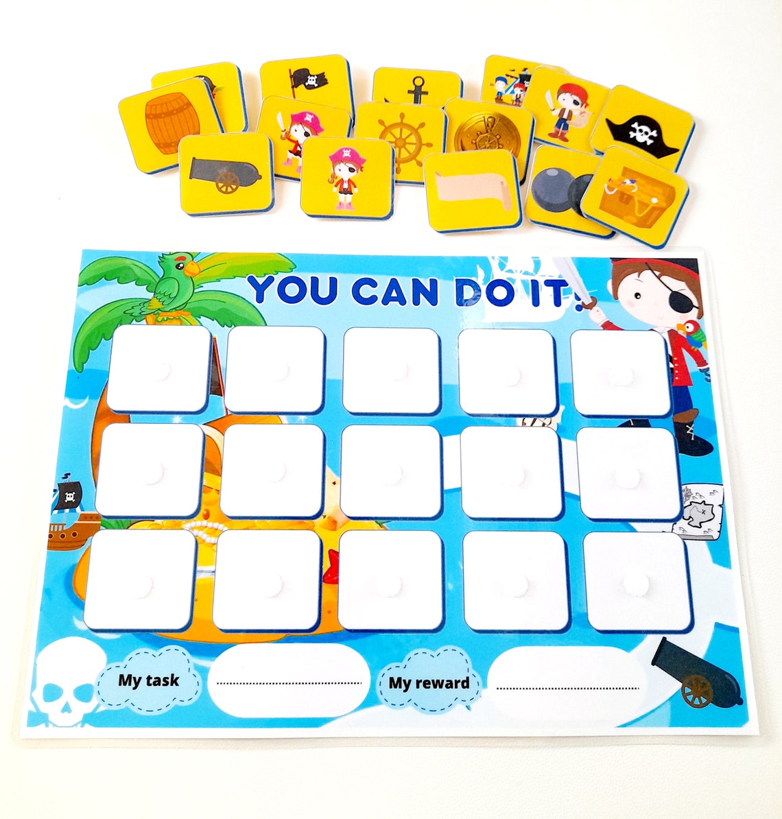 Pirate Reward Chart Printable Behaviour Chart Responsibility - Etsy