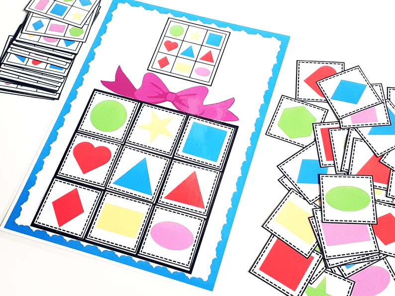 Shape Pattern Activity Pattern Strips Shape Matching Game - Etsy