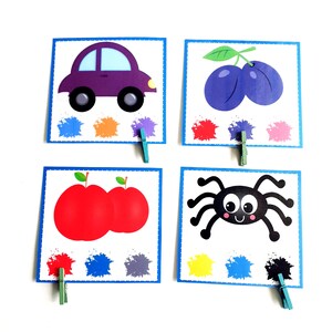 Color Matching Printable, Fine Motor Activity - Etsy