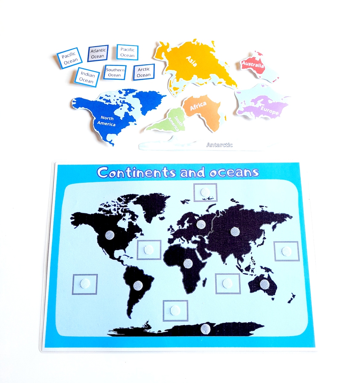 Continents and Oceans, Geography Worksheet, Printables Homeschool ...