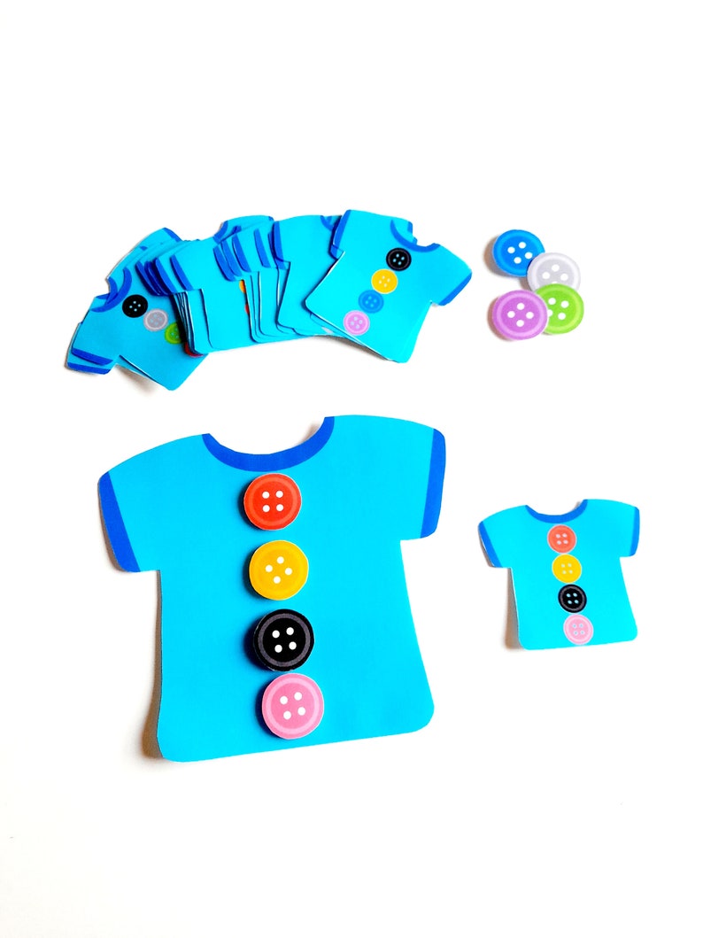 Printable Pattern Activity With Buttons - Etsy