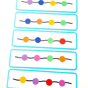 Bead Threading Repeating Pattern Activity and Fine Motor Skills for ...