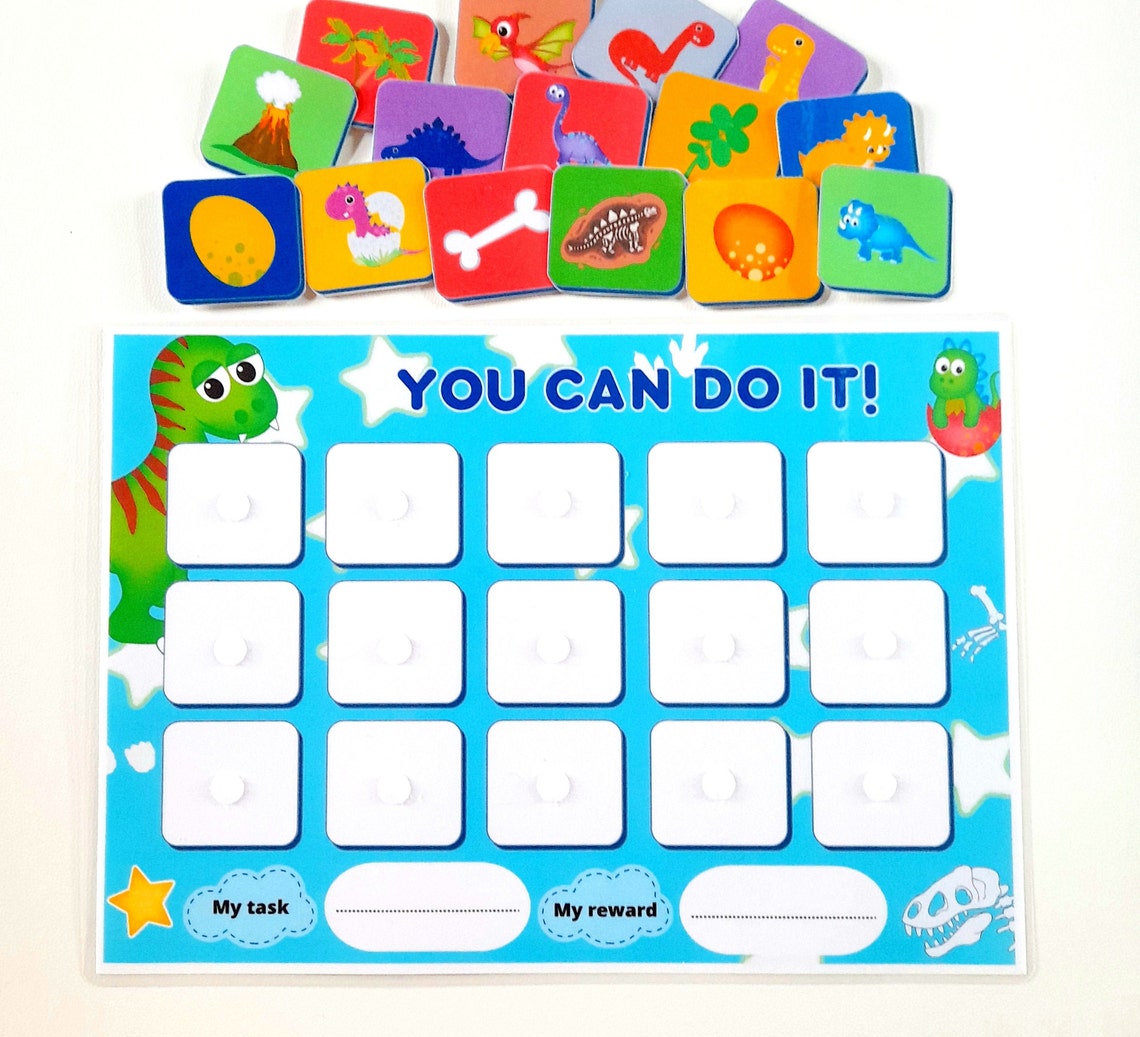 Dinosaur Reward Chart Printable Behavior Chart - Etsy