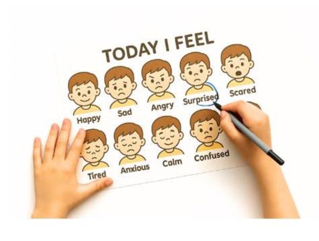 Today I Feel Printable Emotion Chart for Kids | Feelings Poster for ...