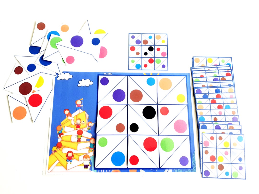 Color Pattern Activity, Pattern Strips, Color Matching Game, Preschool ...