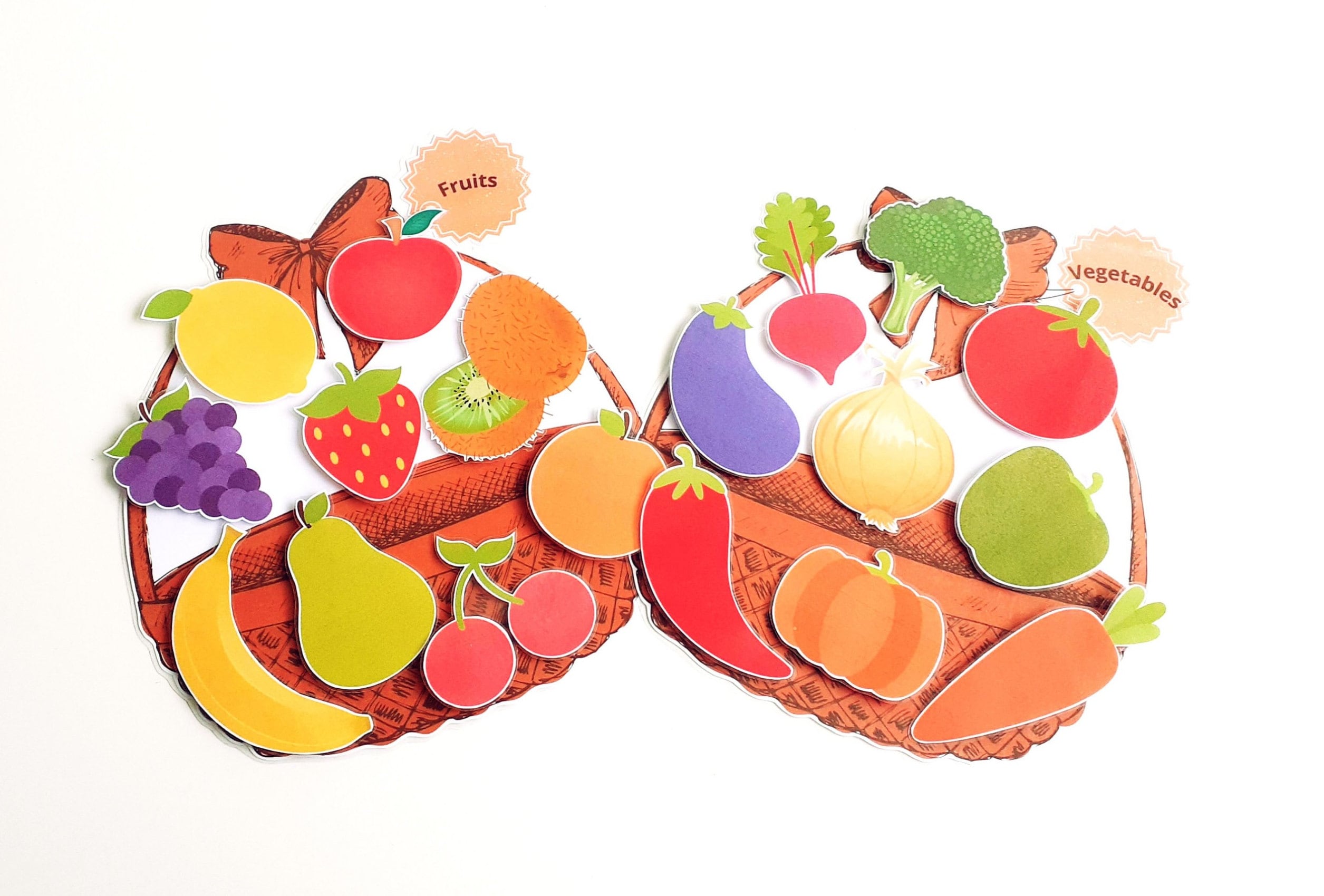 Fruits and Vegetables Sorting Activity, Printable Sort Activity for ...