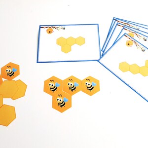 Hive Pattern Activity, Shape Matching Game, Fine Motor Activities. - Etsy