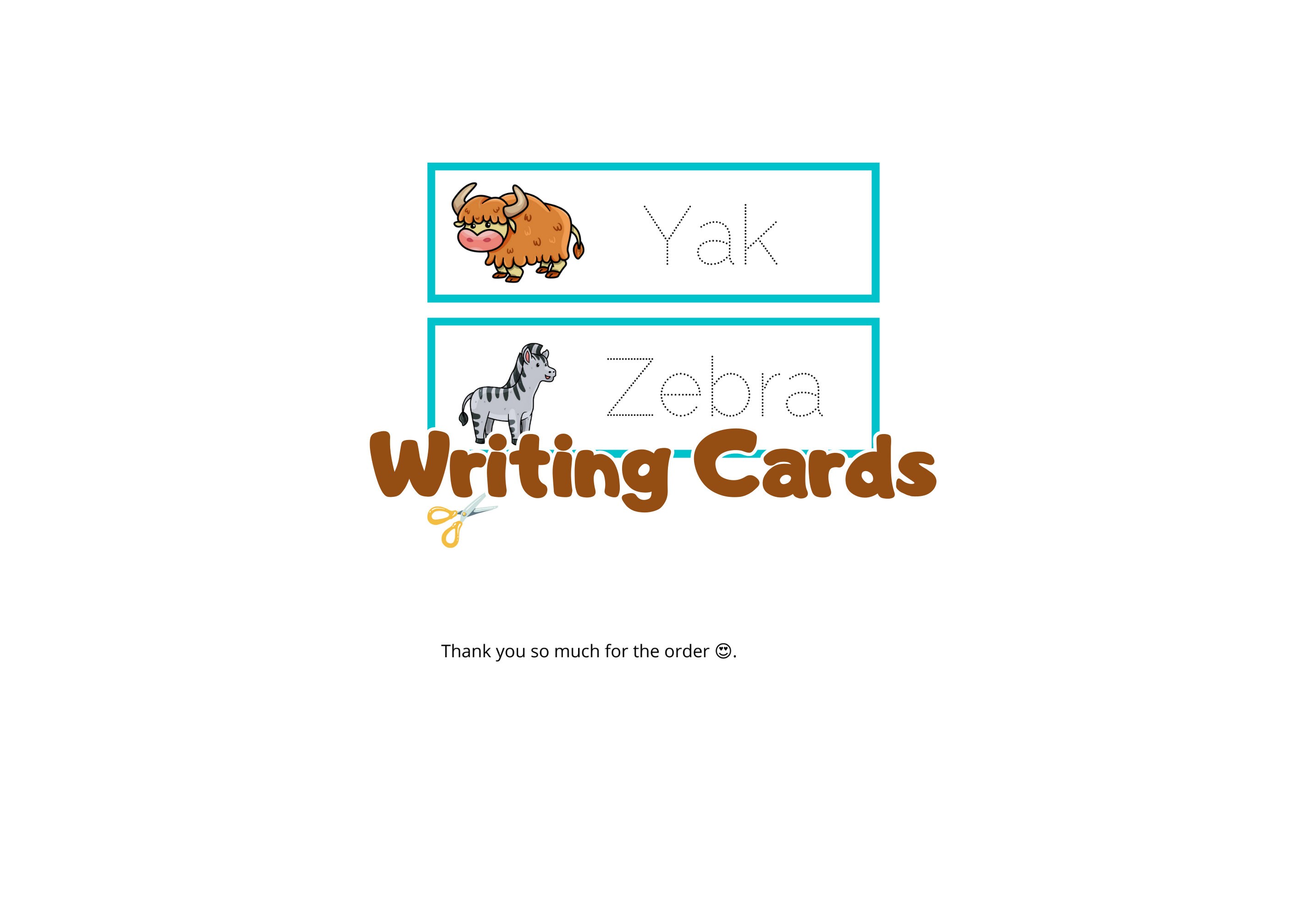 Printable Writing Cards , ABC Tracing Practice for Kids - Etsy