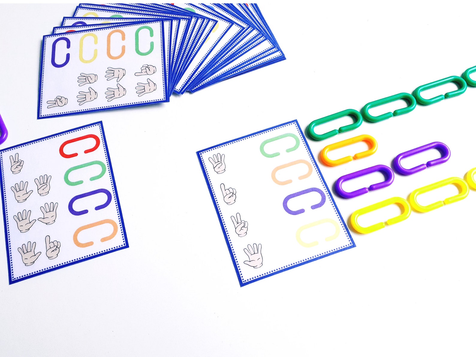 Chains Counting Activity, Counting Toys for Toddlers - Etsy