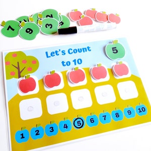 Apple Counting Activity Numbers 1 to 10 Count for Kids - Etsy