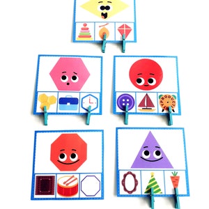 Shape Flash Cards, Shape Matching Worksheet, Shape Matching Game, Shape ...